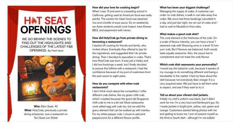 Interview on the “hot seat” from a private home chef to a brick and ...